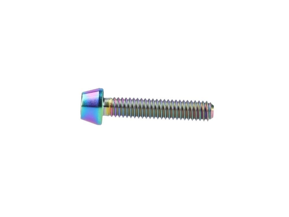 Titanium Screw M4x20 conical oil slick, 3,50