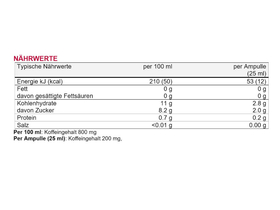 SPONSER Ampullen Activator 200 mit Koffein Cola Lemon | 25 ml